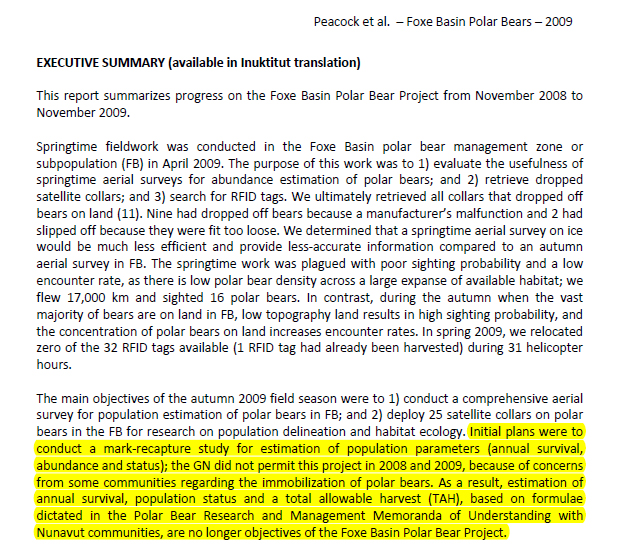 Foxe Basin aerial survey – a watershed moment for polar bear research ...