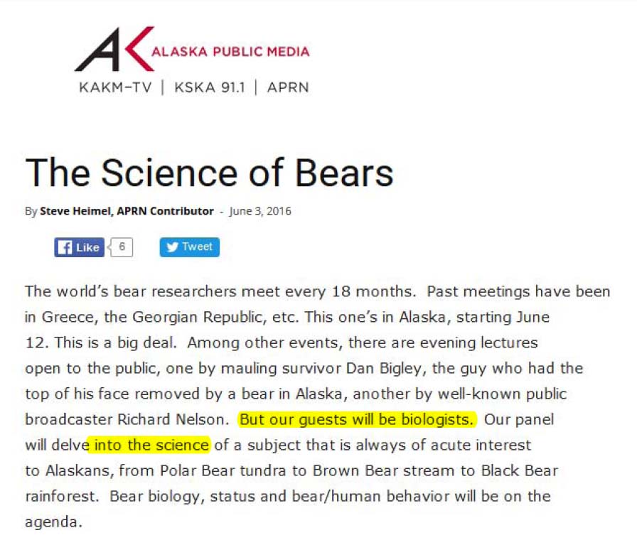 WWF and the International Bear Conference | polarbearscience